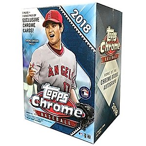 Topps 2018 Chrome Baseball Mass Value Box (8 Packs/Box)
