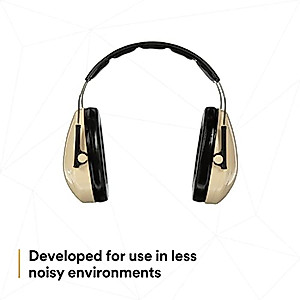 3M Peltor H6AV Optime 95 Over the Head Noise Reduction Earmuff, Hearing Protection, Ear Protectors, NRR 21dB, Ideal for Machine Shops and Power Tools, Beige