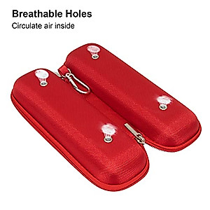 Soicpic Electric Toothbrush Travel case, Fits for Oral-B Pro 500/600/650/1000/1500/2000/3000/3500/5500/Pro-Health, Smart 1500/3000/5000, Genius X Limited/6000/7000/7500/8000/9600 (Case Only). Red