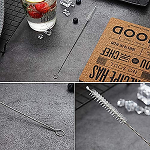 18 Piece Gold Stainless Steel Straws, 8.5 '' Reusable Drinking Straws,with Portable pouch,Suitable for wine and cold drinks (8 Straight/8 Bent/2 Brushes)