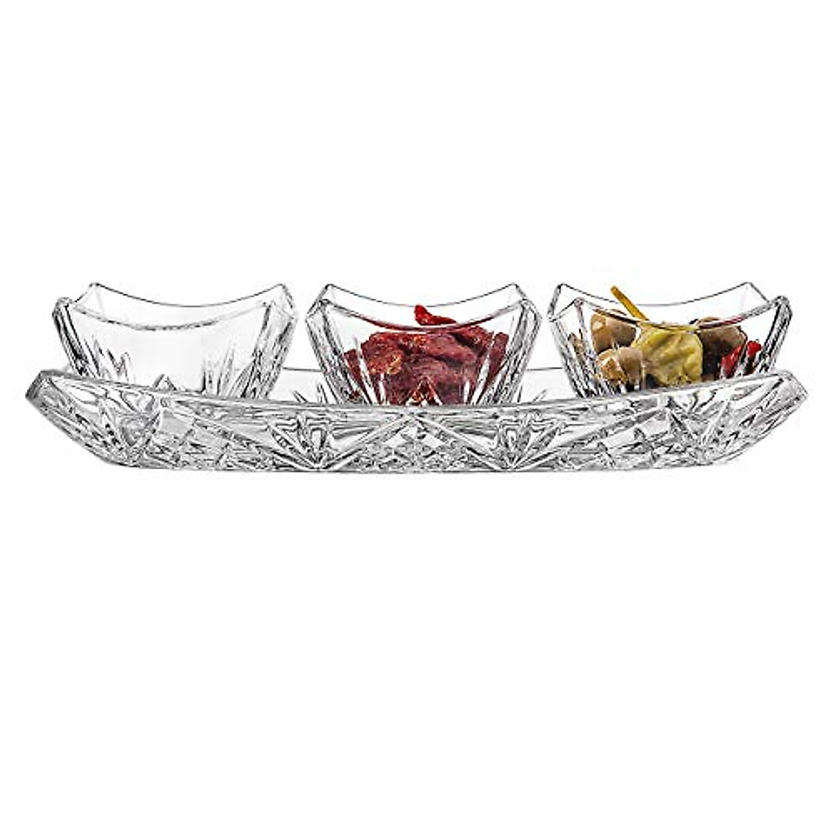 Godinger Dublin Square 4 Piece Tray Set