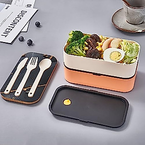 Enchanted Plant Leaves Adult Lunch Box, Bento Box, With Cutlery Set Of 3, 2 Compartments, Rectangular, Lunch Box For Adults