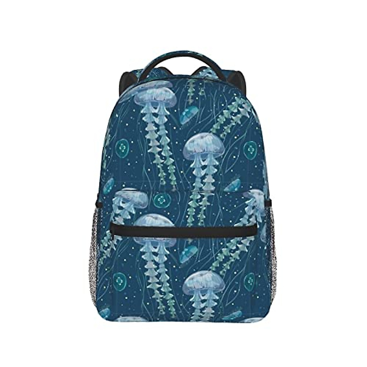 ASYG Jellyfish Backpack Cute Laptop Backpack Women Tablet Bag Funny Travel Bag Fish Laptop Bag