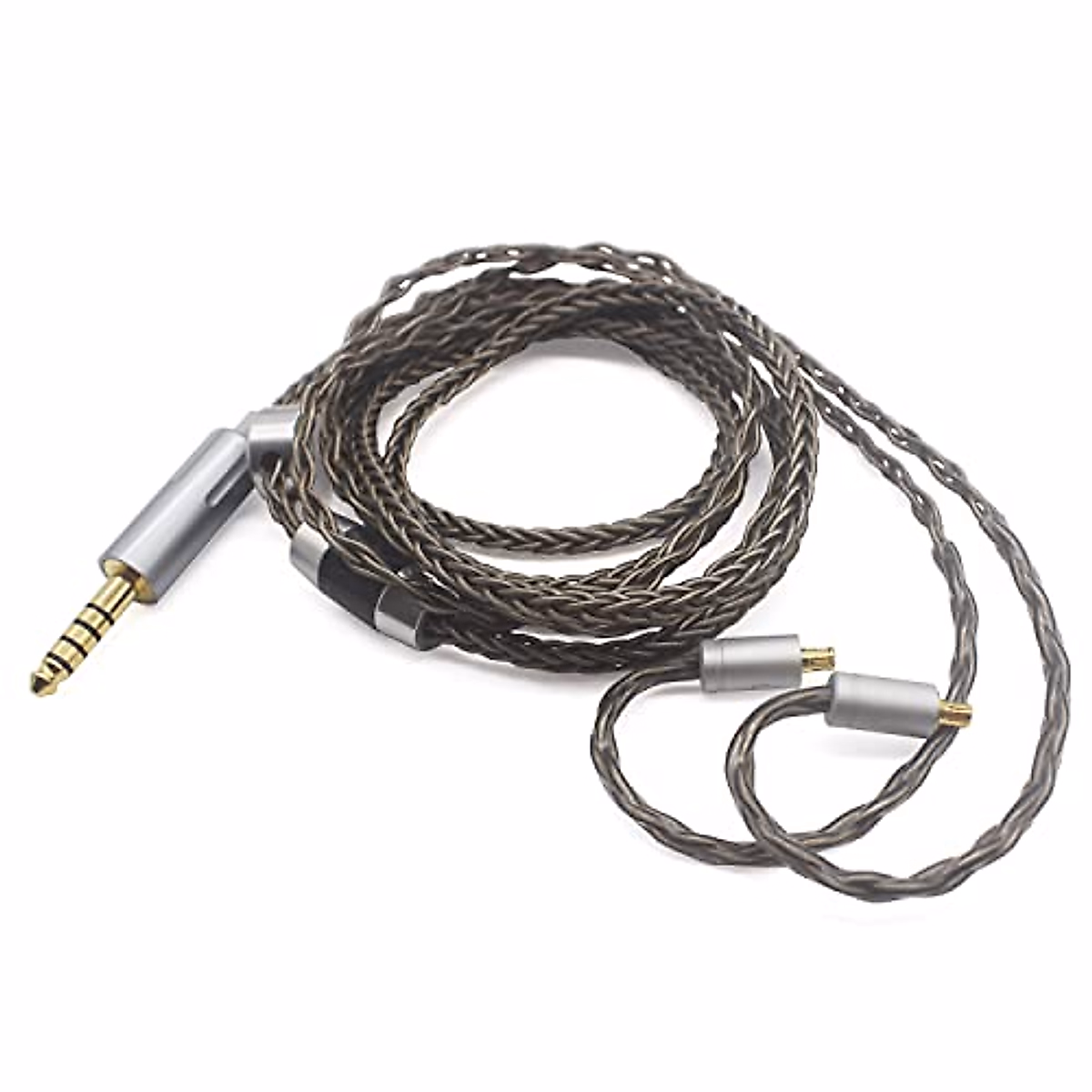 Youkamoo 4.4mm Balanced 8 Core Silver Plated Braided Earphone Replacement Upgrade Cable Silver Plated Wire Earphone Cable for ATH-LS50 E40 E50 E70 A2DC