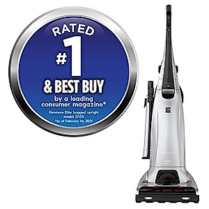 Kenmore Floor Care Elite Upright Bagged Vacuum, 26 pounds, Silver
