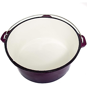 Cajun Classic 16-Quart Enamel Cast Iron Dutch Oven - Purple & Gold - GL10490PG