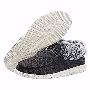 Hey Dude Women's Britt Black Size 8 | Women’s Shoes | Women’s Lace Up Boots | Comfortable & Light-Weight