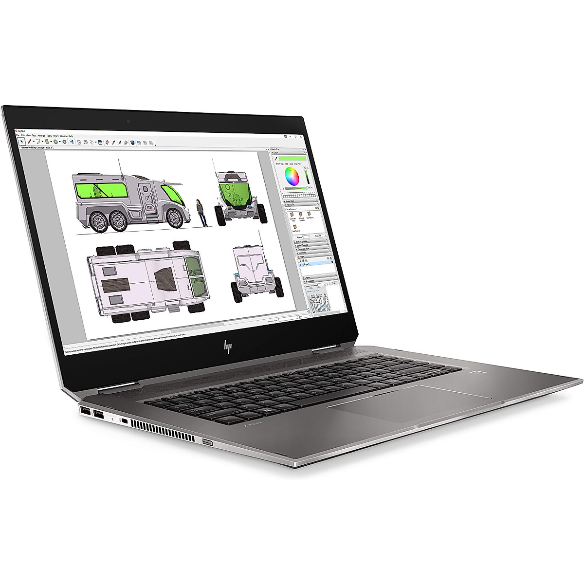 HP Zbook Studio X360 G5 15.6" Touchscreen 2 in 1 Mobile Workstation - Core i7 i7-8750H - 16 GB RAM - 256 GB SSD - Windows 10 Pro - in-Plane Switching (IPS) Technology - English Keyboard