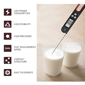 SONSENES Folding Digital Instant Reading Meat Thermometer (Black -2Pack)