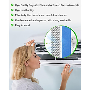 ULXIOM Mini Split Air Filter Fit for Fujitsu UTR-FA16 UTR-FA16-2 ASU9RLF1, 4 Pack