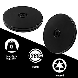 Bivethoi 2 Pack 4 Inch Turntable Mini Turntable Organizer, Black Rotating Tray Small Revolving Base, Acrylic Ball Bearing Turntable Plate for Kitchen Table Spice Rack, TV Laptop Computer Monitor