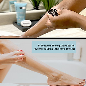 Premium Omnishaver - Pink - The Fastest Way to Shave Head, Legs, Arms, Body| An Alternative to Disposable Shaving Razors Self Cleans & Strops During Use with Durable Blade| Bald Head Shaver for Women