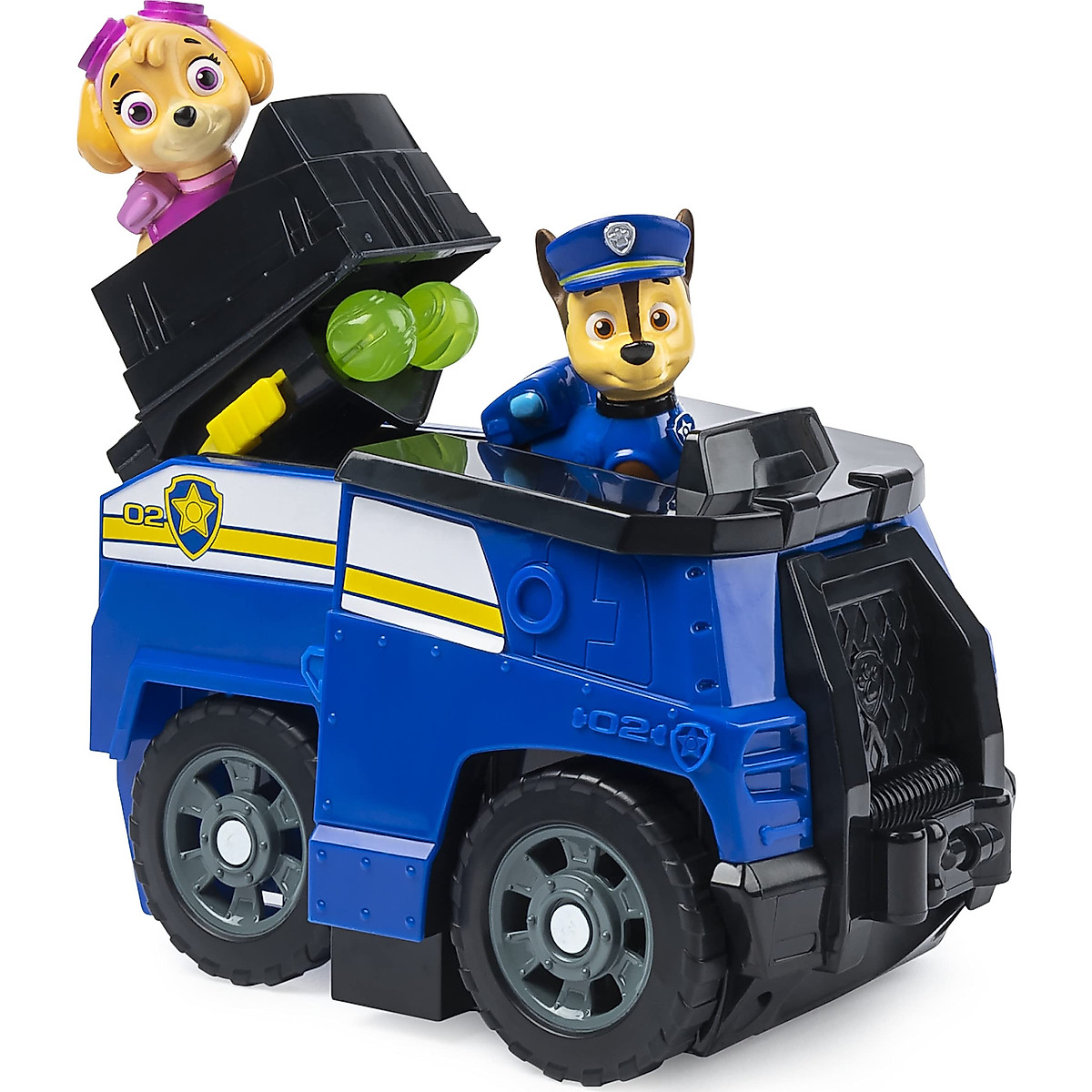 Paw Patrol, Chase Split-Second 2-in-1 Transforming Police Cruiser Vehicle with 2 Collectible Figures