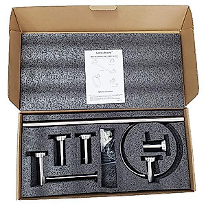 SAFETY+BEAUTY Bathroom Harware Accessories Set, Stainless Steel Constructed, Rust-Proof for Lifetime Use (Brushed Nickel, 4 Piece Kit)