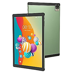 Tableta Tablet Table 10.1in Tablet for Android 12 5G WiFi 6GB 128GB Front 200w Rear 500w 1960x1080 IPS 10 Core 8800mAh Calling Tablet 100?240V Green US Plug