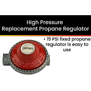 Hot Max 24215 High Pressure Replacement Propane Regulator, 15 PSI Fixed
