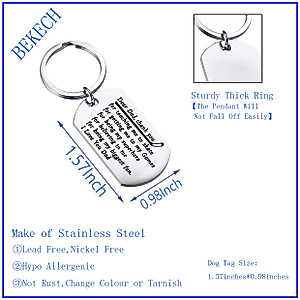 BEKECH Hockey Dad Gifts Ice Hockey Keychain Sport Dad Thank You Gift Dear Dad Thank You for Teaching Me to Skate Father's Day Hockey Gifts for Dad from Daughter Son(silver)