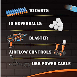 Hover Shot Shooting Toy for Kids - Ball Target Game for Nerf Guns - Cool Birthday Gifts Toys for Boys Age 6+ Year Old Boy Best Teenage Gift Idea - Gun, Targets & Darts - Powered by Plug or Batteries