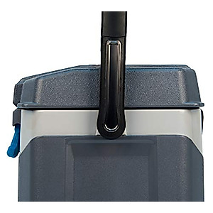 Igloo BMX 25 Quart Cooler with Cool Riser Technology, Fish Ruler, and Tie-Down Points - 11.29 Pounds - Carbonite Gray and Blue