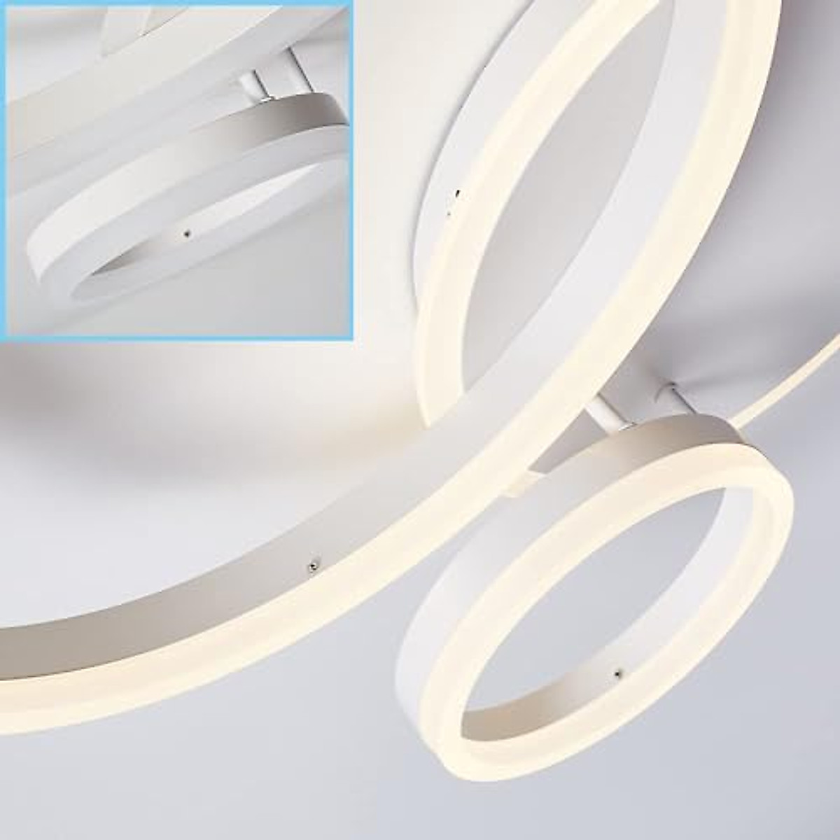 KAUCQI Dimmable Lighting Fixtures Ceiling, Modern Ceiling Light of 3000K-6000K with Remote Control, Led Lights 54W 5400lm for Living Room, Kitchen, Hallway Lamparas de Techo Modernas