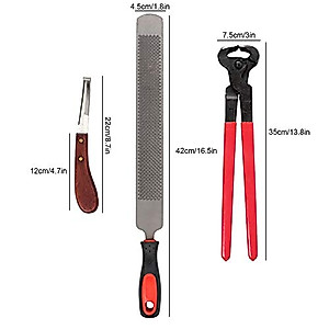AYNEFY Professional Metal Shears Trimming Horse Equine Farriers Hoof Nipper Cutter Handle Knife Tools Trim Tool Kit