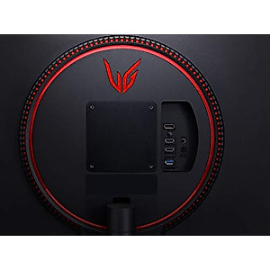 LG 32" UltraGear Curved Gaming Monitor, 21:9 QHD(3440 x 1440) Display, sRGB 99% Color Gamut, 160Hz Refresh Rate, VA with HDR 10 Compatibility and AMD FreeSync Premium, Black, 34GP63A-B