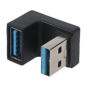 Diarypiece USB 3.0 Male To Female Adapter Connector,180 Degree Up Down Jack Connector for Notebook Laptop