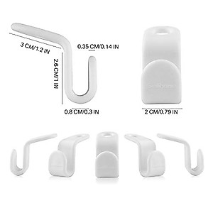 Clothes Hanger Connector Hooks, 60PCS Cascading Clothes Hangers for Heavy Duty Space Saving Cascading Connection Hooks for Clothes Closet, White