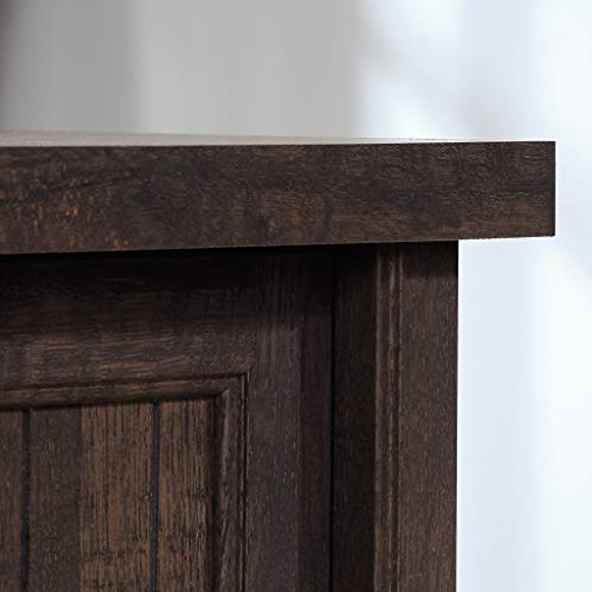 Sauder Costa Executive Desk, W 65.118 X D 29.528 X H 30.00, Coffee Oak finish