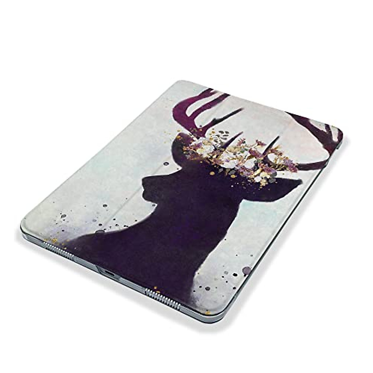 Cute Flowers Deer Animal case Compatible with iPad Mini Air Pro 7.9 8.3 9.7 10.2 10.9 11 12.9 inch Pattern Cover New 2022 2021 Trifold Stand 3 4 5 6 7 8 9 Generation 335 (9.7" Air 1/2)
