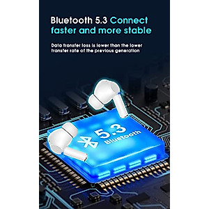 Wireless Earbuds, Bluetooth 5.3 Headphones with 4 HD Mics, Wireless Headphones ENC Noise Cancelling Earbuds Type C Ear Buds, 30H Playtime Sports for iPhone Samsung Andoird