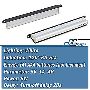 Qagea Motion Sensor Activated LED Step Lights for Under Cabinet, RV Step, Closet, Hallway, Stairway, Wardrobe, Kitchen, Vanity Replace STP54-032 (2 Pack)