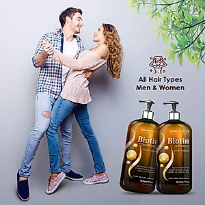 Majestic Pure Biotin with DHT Blocker Complex Shampoo & Conditioner Set (16 oz each) and Biotin Conditioner (16 oz) Bundle