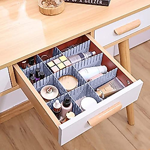Hongyo Drawer Dividers - 4pcs Adjustable Drawer Organize, Storage Organizer Separator For Socks, Underwear, Makeup, Kitchen, Bedroom, Dresser