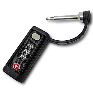 1x Black, 1x Red TSA Approved Tactical Gun Case Locks | Protective Rubber Sleeve & Cut-Resistant MonoShaft | Secure Single Shaft Padlock for Guns Luggage Rifles Pistols & Revolver Cases - Child Safe