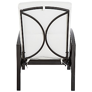 Outsunny Rattan Adjustable Recliner Chair with Hand-Woven All-Weather Wicker for Patio, Outdoor, Garden, Poolside, White