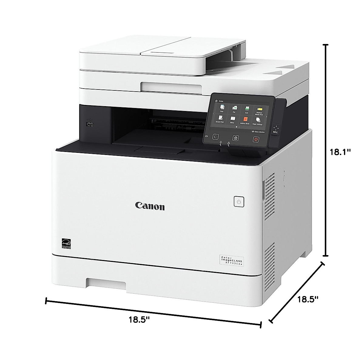 Canon Color imageCLASS MF733Cdw - All in One, Wireless, Duplex Laser Printer (Comes with 3 Year Limited Warranty), Amazon Dash Replenishment Ready, white