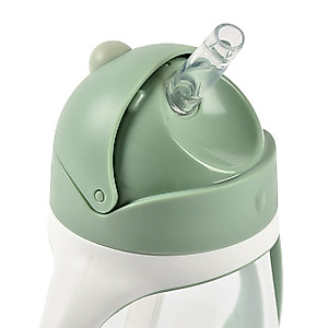 BEABA Straw Sippy Cup, Sippy Cup with Removable Handles, Sippy Cup with Straw, Baby Straw Cup, Toddler Cup, Toddler Straw Cups, 8+ Months, 10 oz, Sage