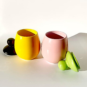 Äggcøddler AggCoddler - Scandinavian Porcelain Egg Coddler with Simple Lid - Minimalist Design Egg Poacher Cooker for Quick and Easy Breakfast or Elegant Display - Hanna M, Small, Pink