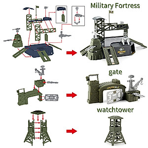 LOVE LIFE 62 Pieces Military Base Set Army Men Toy Mini Action Figures Playset with Vehicles,Soldiers and Play Map Birthday Gifts for 3 4 5 6 7 8 Year Old Boys Girls Kids