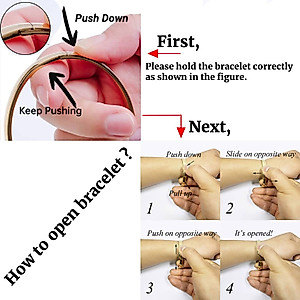 MILAKOO Womens Gold Stainless Steel Bracelet 8MM Plain Polished Finish Oval Bangle 6.7"