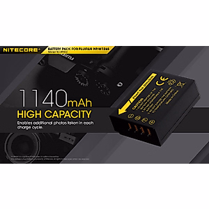Nitecore FX1 2-Slot Digital Charger and NC-BP004 Battery Bundle Compatible with Fujifilm NP-W126 and NP-W126S Batteries