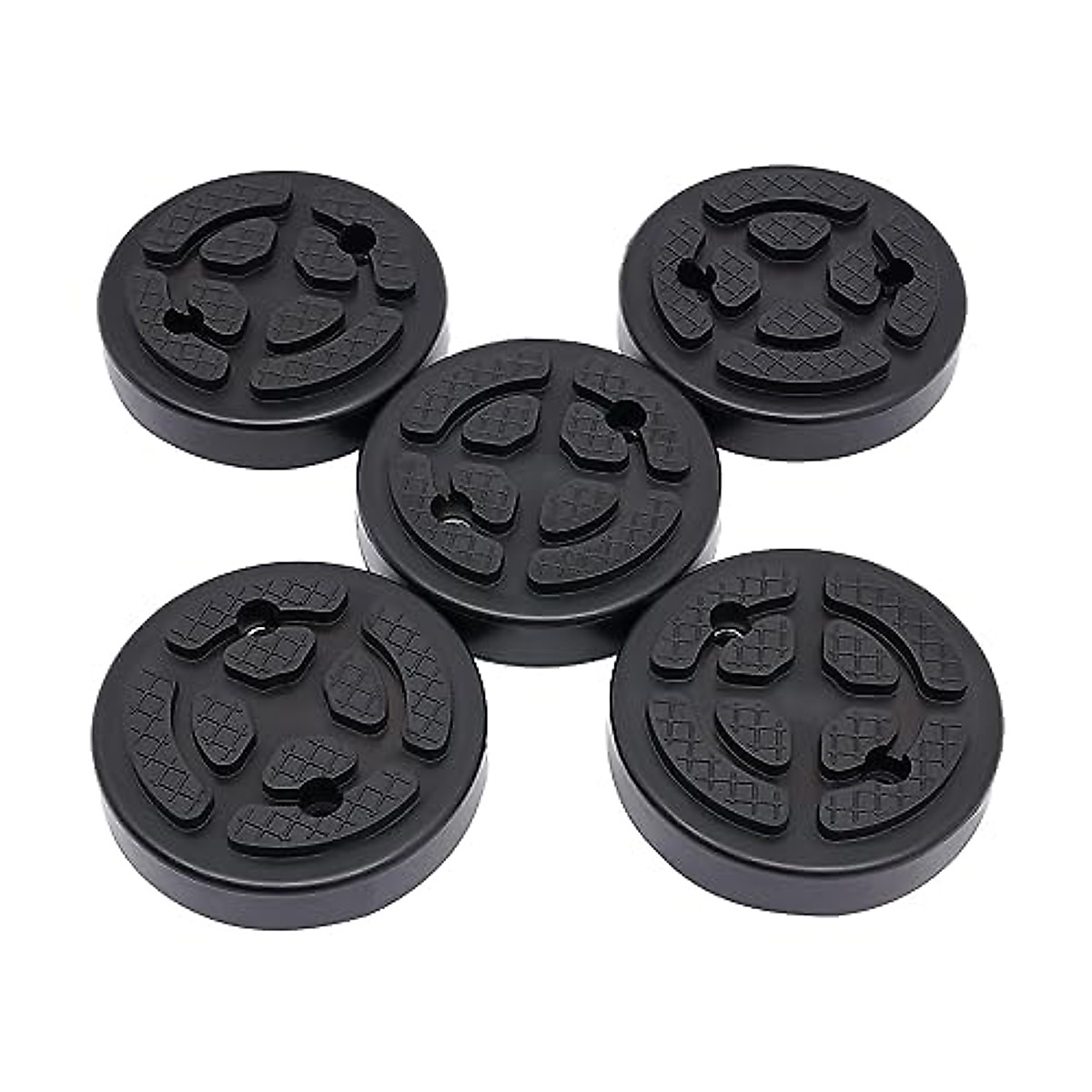 5PCS 4.7'' Round Rubber Arm Pads, Universal Car Lift Pad, Jack Stand Pad Adapter, Pinch Weld Side Frame Rail Protector for Auto Lift Car Truck Hoist