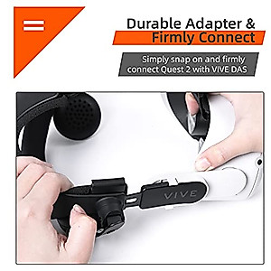 Headset Adapter Deluxe Audio Strap Kit Compatible with Meta Oculus Quest 2 DAS HTC Vive (V2) FrankenQuest 2