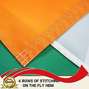 TOPFLAGS Ireland Flag Irish Outdoor Flag 3X5 Sewn Stripes Large Flags Heavy Duty Outdoor Vivid Color Fade-resistant