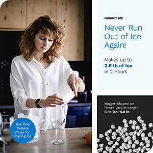 hOmeLabs Chill Pill Countertop Ice Maker - Perfect Ice in 8 to 10 Minutes - 26 Pounds Per Day Production To Keep You Iced Out Of Your Mind