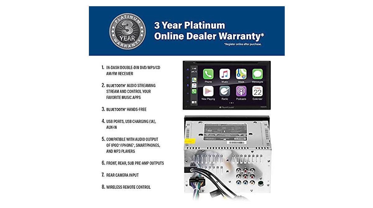 Planet Audio P9950CPA Car Multimedia Player with Apple CarPlay ...