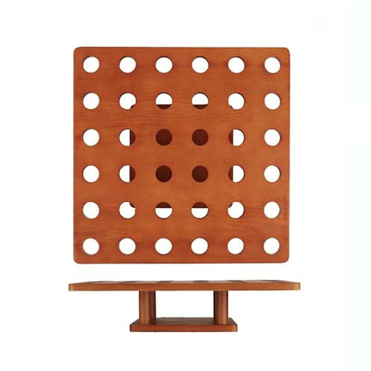 PTILSERY Wood Sushi Rack Square Display Shelf with Holes Ice Cream Cones Holder Ice Cream Presentation Rack for Sweet Shops