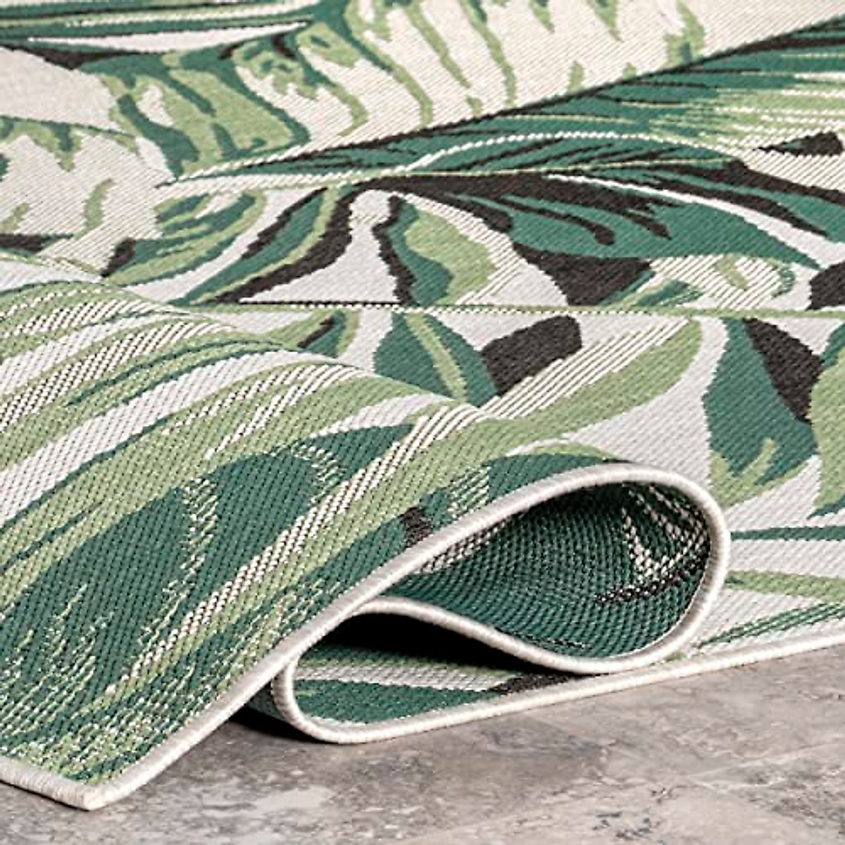nuLOOM Fela Floral Jungle Indoor/Outdoor Area Rug, 8' x 10', Green