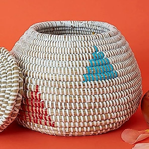 Small Rainbow Triangles Grass Pot Basket